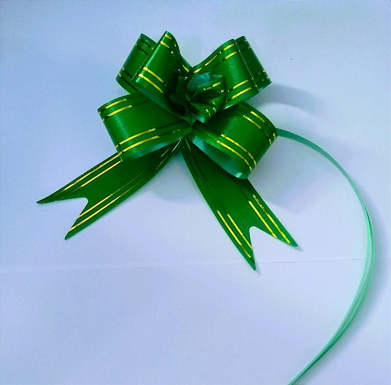 Laço Fácil Verde Com Bordas Listras Ouro 30mm (3cm x 48cm) R.255202 ...