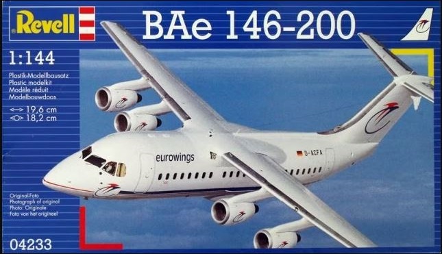 Revell - Bae 146-200 - 1/144 - HTC - MODELISMO