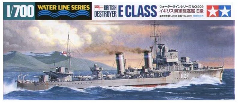 Tamiya - British Destroyer E Class - 1/700 (Sem Caixa) - HTC - MODELISMO