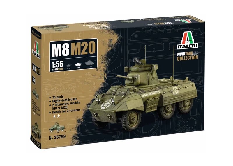 ITALERI - M8 M20 - 1/56 - HTC - MODELISMO