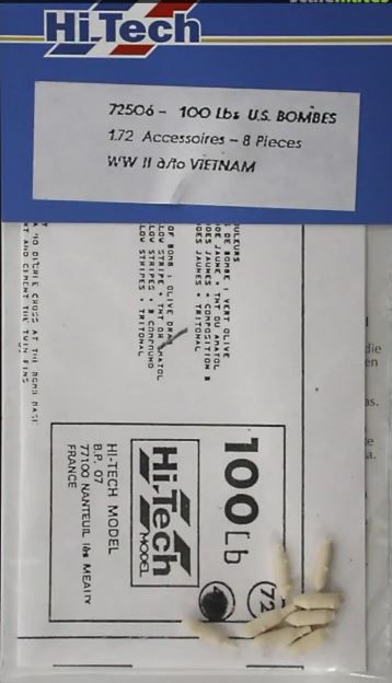 HI-TECH - 100 LBS US BOMBS - 1/72 - HTC - MODELISMO