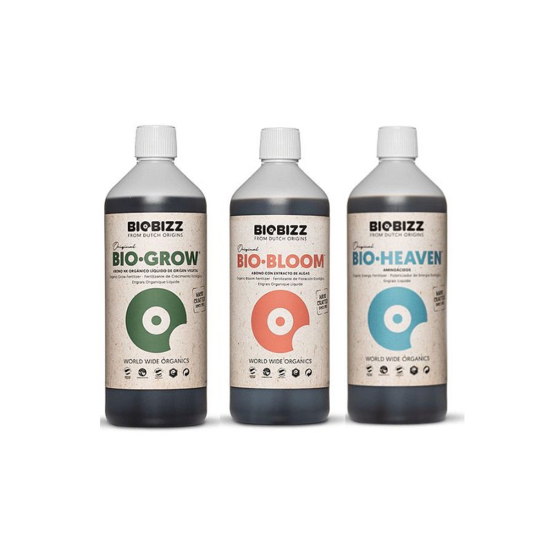 Kit Indoor Biogrow, Biobloom e Bioheaven 500ml: BioBizz | GrowFert ...
