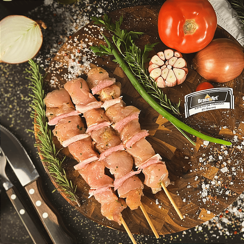 Espeto de Frango com Bacon - Brasaeart