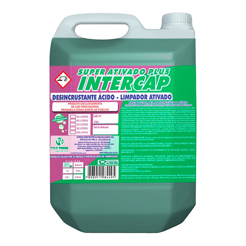 Detergente Ácido Intercap Vale Verde 5 Litros | Essenza - Produtos de ...