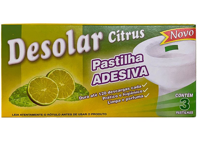Pastilha Adesiva Desolar com 3 - Produtos de Limpeza, Higiene e ...