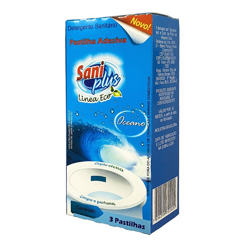 Pastilha Adesiva Saniplus Oceano C/3 | Essenza - Produtos de Limpeza ...