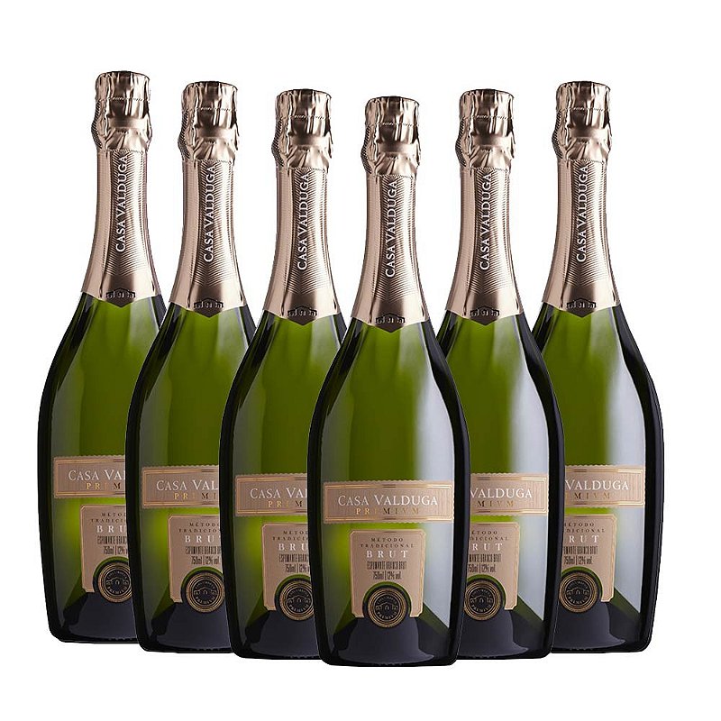 Espumante Premium Brut 750ml - Casa Valduga - Caixa com 06 unidades ...