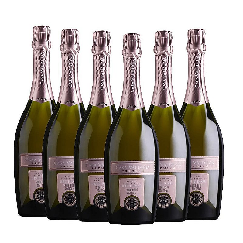 Espumante Premium Brut Rose 750ml - Casa Valduga - Caixa com 06 ...