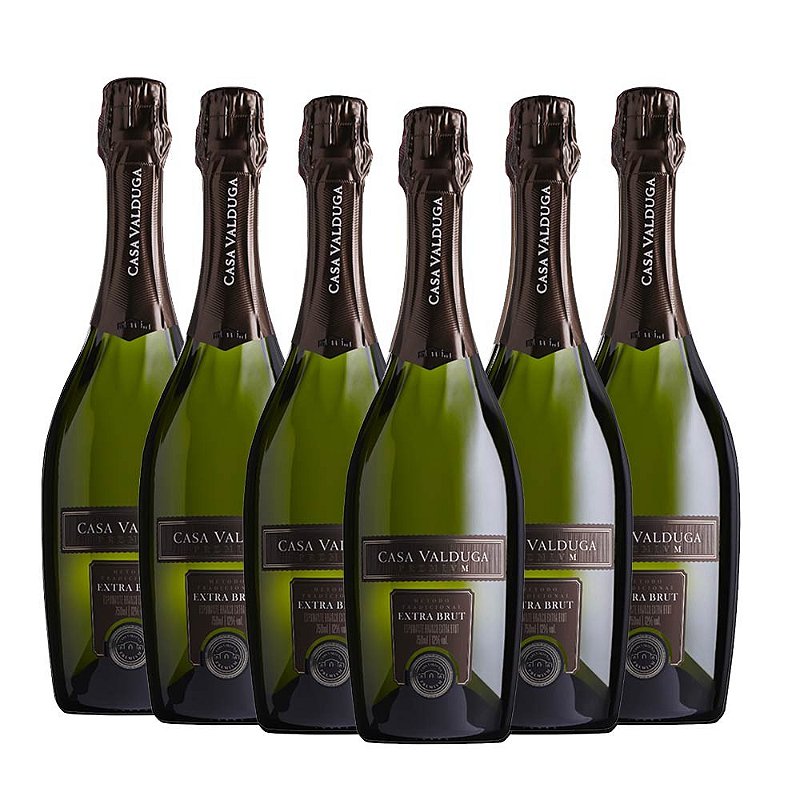 Espumante Premium Extra Brut 750ml - Casa Valduga - Caixa com 06 ...
