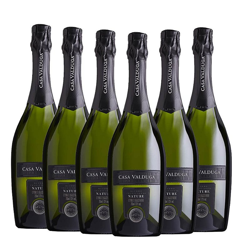 Espumante Premium Nature 750ml - Casa Valduga - Caixa com 06 unidades ...