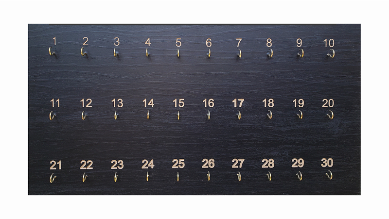 Porta Chaves Numerado 30 Ganchos - Arbor