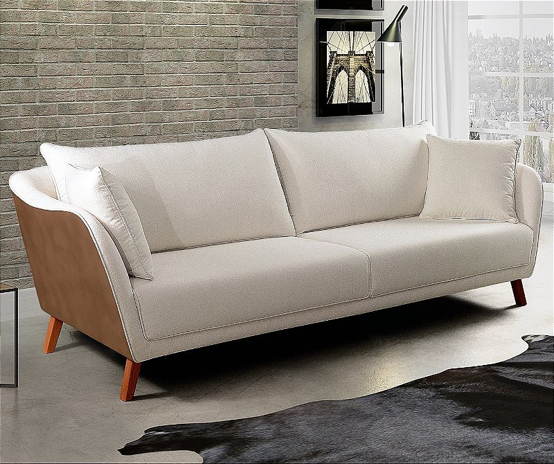 SOFA DOHA - 3 LUGARES - 222 CM DE LARGURA - TC K104-K88 ./LINHO - Casa ...