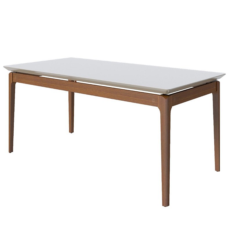 MESA WIND - 120 x 90 CM - COM VIDRO - OFF WHITE / NATURE - Casa Guido ...