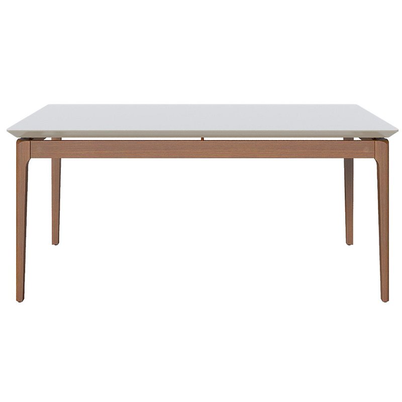 MESA WIND - 140 x 90 CM - COM VIDRO - OFF WHITE / NATURE - Casa Guido ...