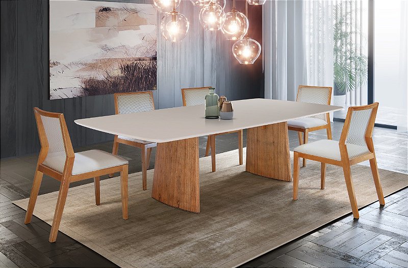 MESA MALTA PLUS - MADEIRA LAMINADA - DIMENSÃO 2,00 X 1,00 - (CADEIRAS ...