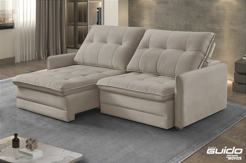 SOFA 4L FERRARI BUGATTI RET/RECL 2,20M BI-PART VEL ./BG CL - Casa Guido ...