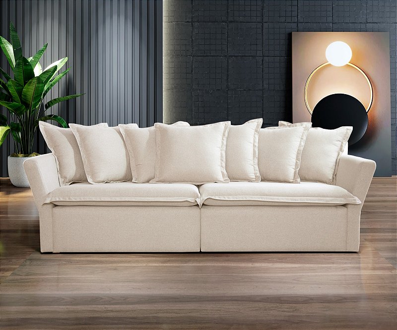 SOFA 4L BIANCHI MALDIVAS 2.40MT BI-PART TC K174 LINHO ./BEGE - Casa ...