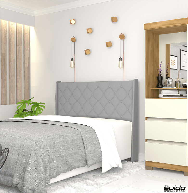 CABECEIRA ESTOFADA AVELAN LUCK 1,67MT TEC 25 BOUCLE ./CZ CL - Casa ...