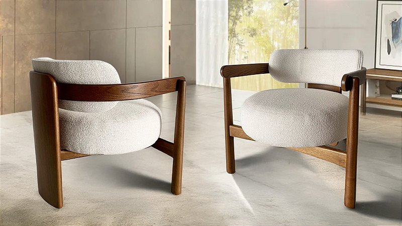 POLTRONA M SUL BULBO ENC CURVO TC H 84 LINHO CRU ./AMD - Casa Guido ...