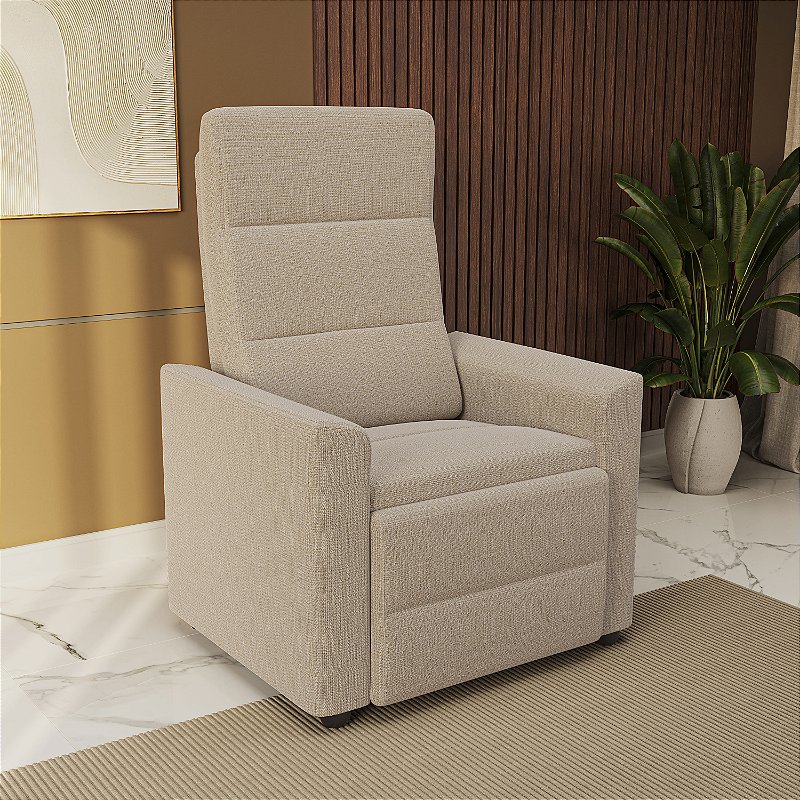 POLTRONA RECLINAVEL DELARE ELIZA TC 6135 LINHO ./BEGE NV - Casa Guido ...