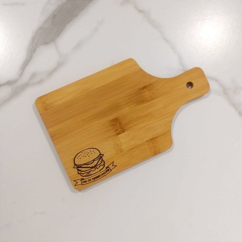Mini Tábua de Bambu 22 x 13 cm Personalizada | Home Gifts - HOME GIFTS