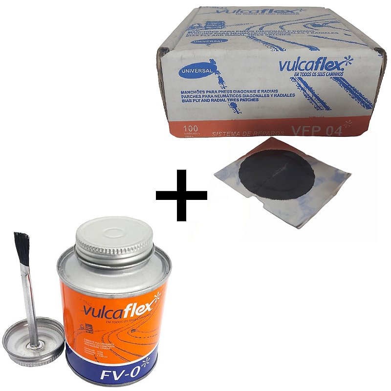 Kit Manchão À Frio Vfp-04 + Cola a frio FV-0 Vulcaflex - ABM Pneumáticos
