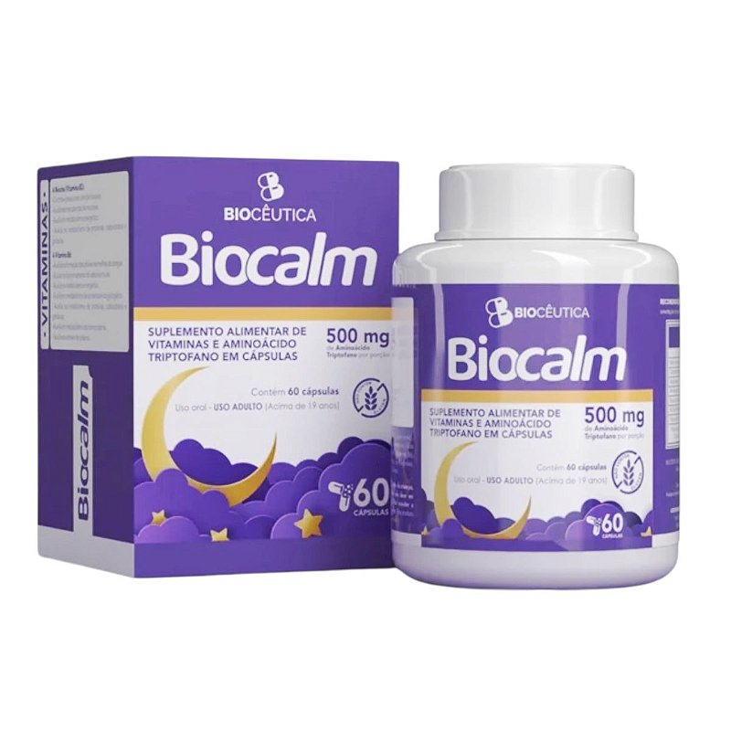 Biocalm 60 Cápsulas Biocêutica - Natunutra