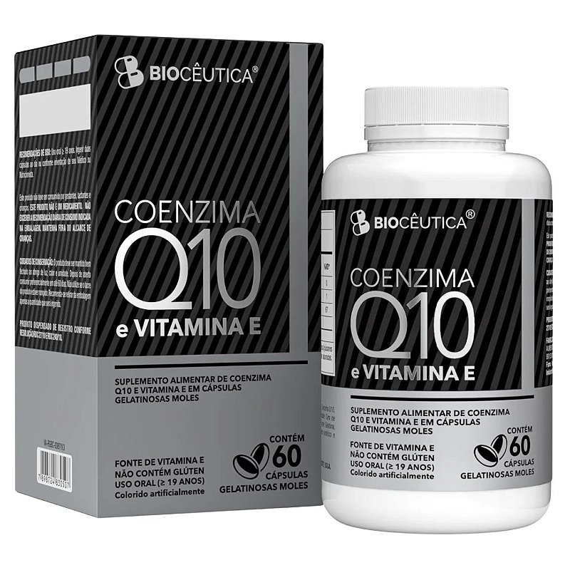 Coenzima Q10 e Vitamina E 60 Cápsulas Biocêutica - Natunutra