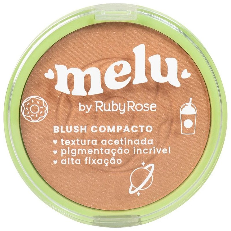 Blush Compacto Melu - Ruby Rose - Luxx Make Up