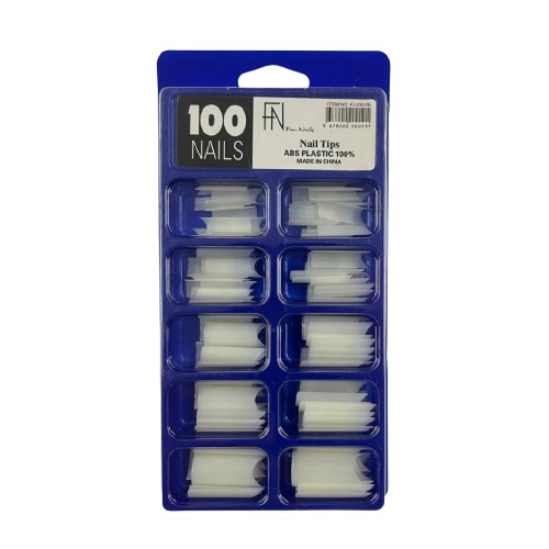 Tips Curvatura C Curta Leitosa com 100 Unidades - FN Fan Nails - Luxx ...