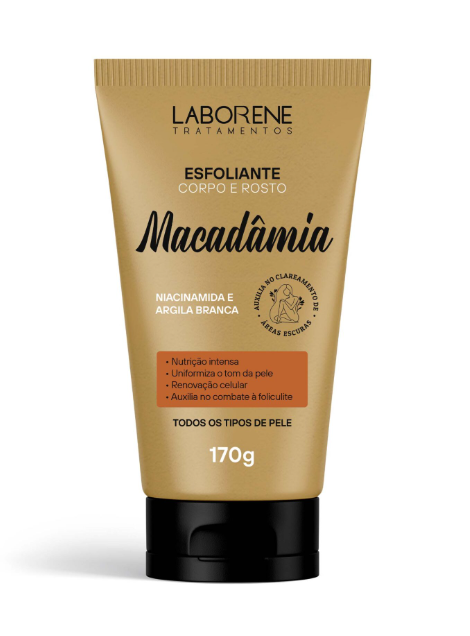 Esfoliante Corpo e Rosto 170g Macadâmia - Laborene - Luxx Make Up