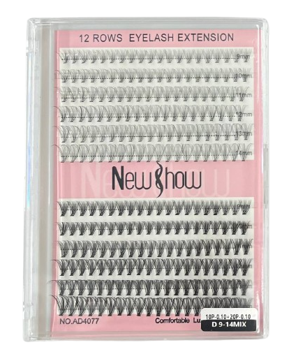 Cartela de Cílios Tufo sem Nó 10P 0.10D + 20P 0.10D Mix (AD4077) - New ...
