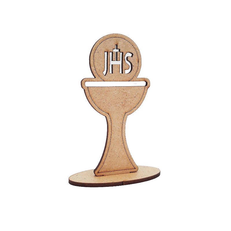 Lembrancinha Cristã Cálice Hóstia JHS 10 cm MDF - Laser Decor Corte e ...