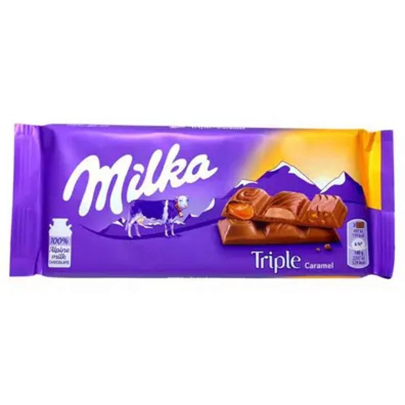 CHOCOLATE MILKA TRIPLE CARAMEL CHOCOLATE 90G - Casa Pavanelli - os melhores vinhos