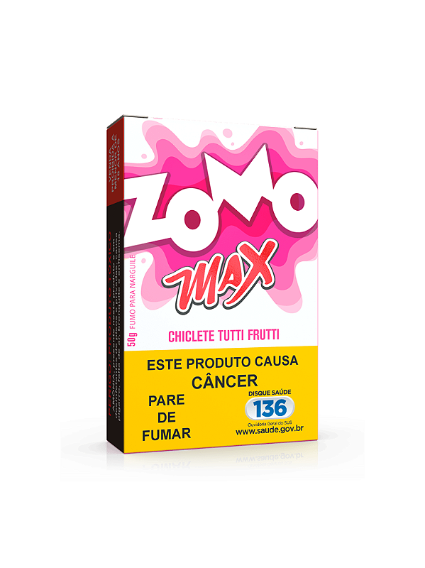 ESSÊNCIA ZOMO MAX - CHICLETE TUTTI FRUTTI 50G - Tabacaria Premium