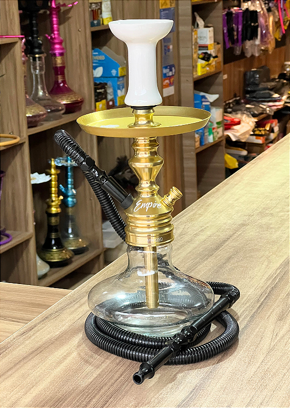 Narguile Empire Completo - Dourado - Tabacaria Premium