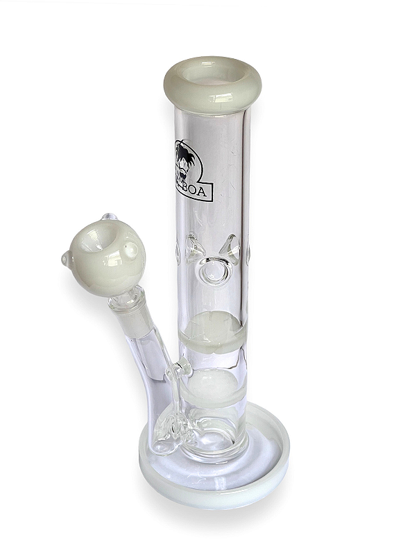 Bong de Vidro Na Boa 26cm - Branco - Tabacaria Premium