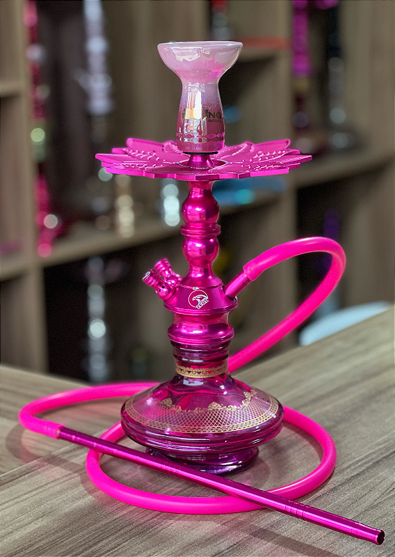 Narguile Zeus Single Completo - Rosa Pink - Tabacaria Premium