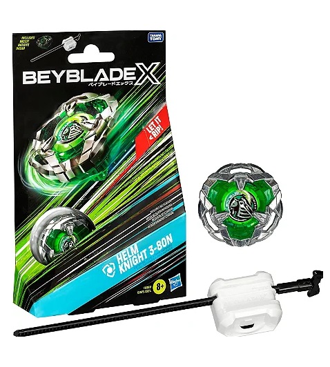Beyblade X Pião e Lançador Helm Knight F9581 - Habro - Happily Brinquedos