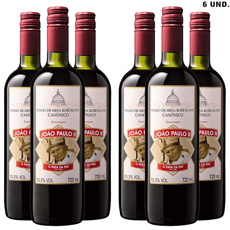 Vinho Canônico Rosé Suave João Paulo II- 750 mL - Vinícola La Dorni