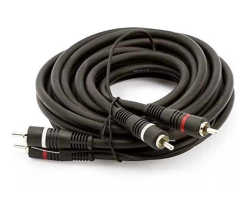 Cabo Som Automotivo Rca Emborrachado Audio 1,5 Metros Qualidade - Mundo ...