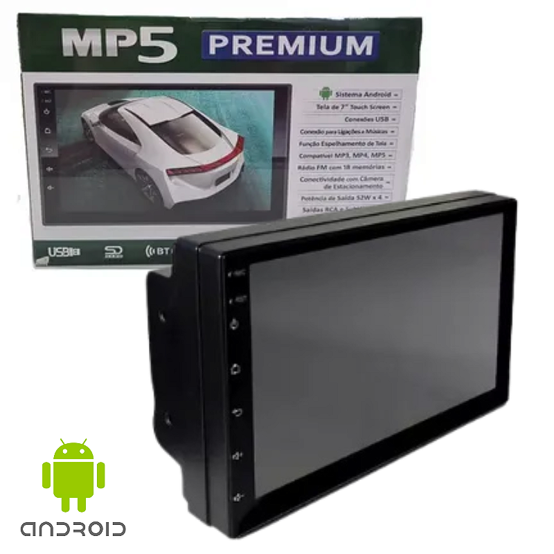 Multimidia Etech MP5 Premium 7" com Android Integrado Completa - Mundo Audio