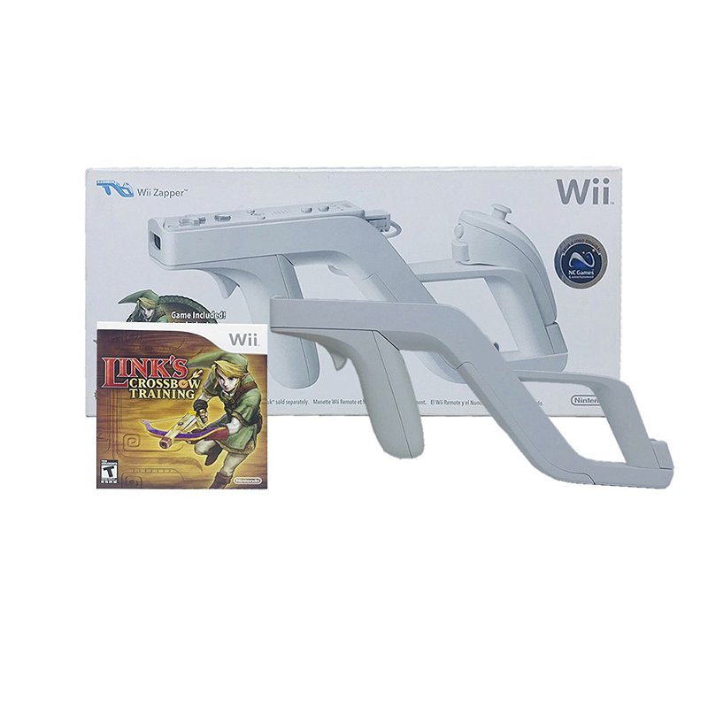 Wii Zapper + Jogo Link's Crossbow Training - Wii - MeuGameUsado