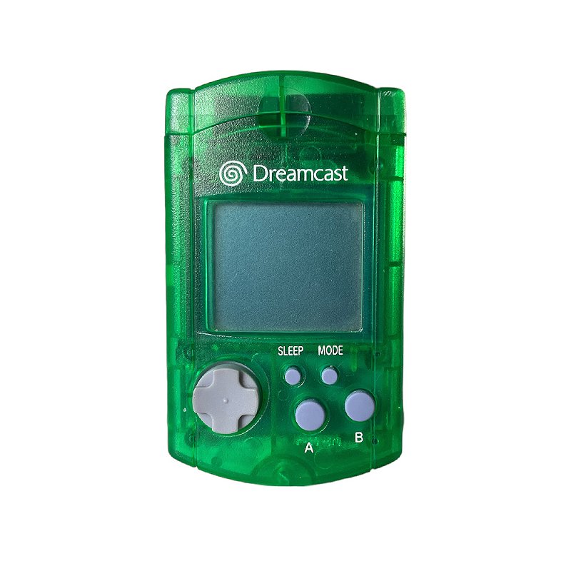 Visual Memory Unit (VMU) Verde Transparente - Dreamcast - MeuGameUsado