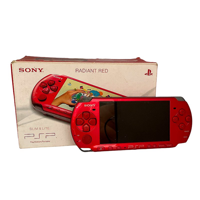 Console PSP PlayStation Portátil 3003 Radiant Red - Sony - MeuGameUsado
