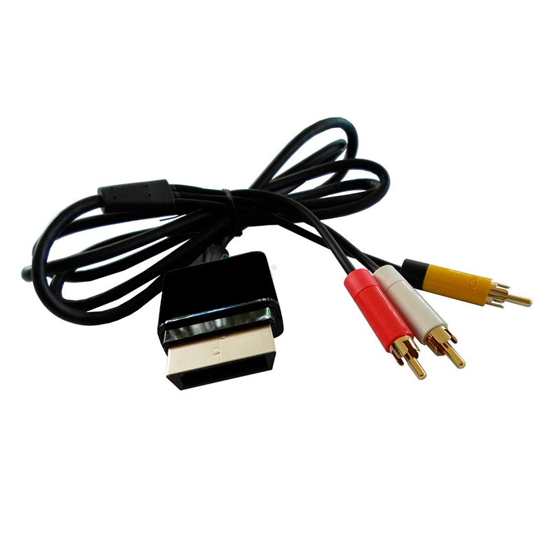 Cabo AV Preto Original Microsoft - Xbox 360 Slim - MeuGameUsado Cabo AV Preto Original Microsoft - Xbox 360 Slim - MeuGameUsado