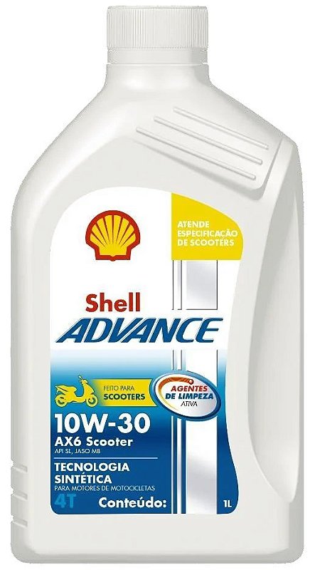 Óleo Shell Advance AX6 10W30 Scooter - All Motos