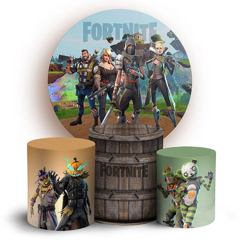 KIT Redondo e Trio - Fortnite - Sublimado 3D - Sublitex painéis