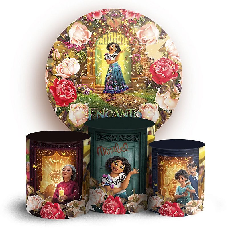 KIT Redondo e Trio - Encanto - Sublimado 3D - Sublitex, painéis sublimados