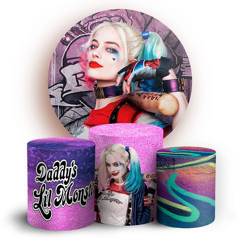 KIT Redondo e Trio - Arlequina - Sublimado 3D - Sublitex, painéis sublimados